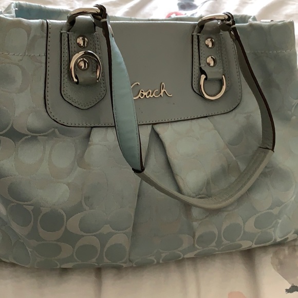 Bags | Baby Blue Coach Purse | Poshmark